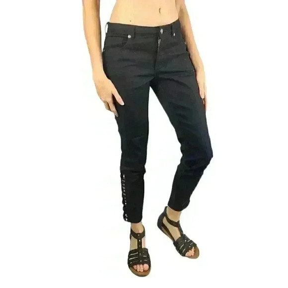 VENUS | Jeans | Venus Black Laced Studded Jeans | Poshmark